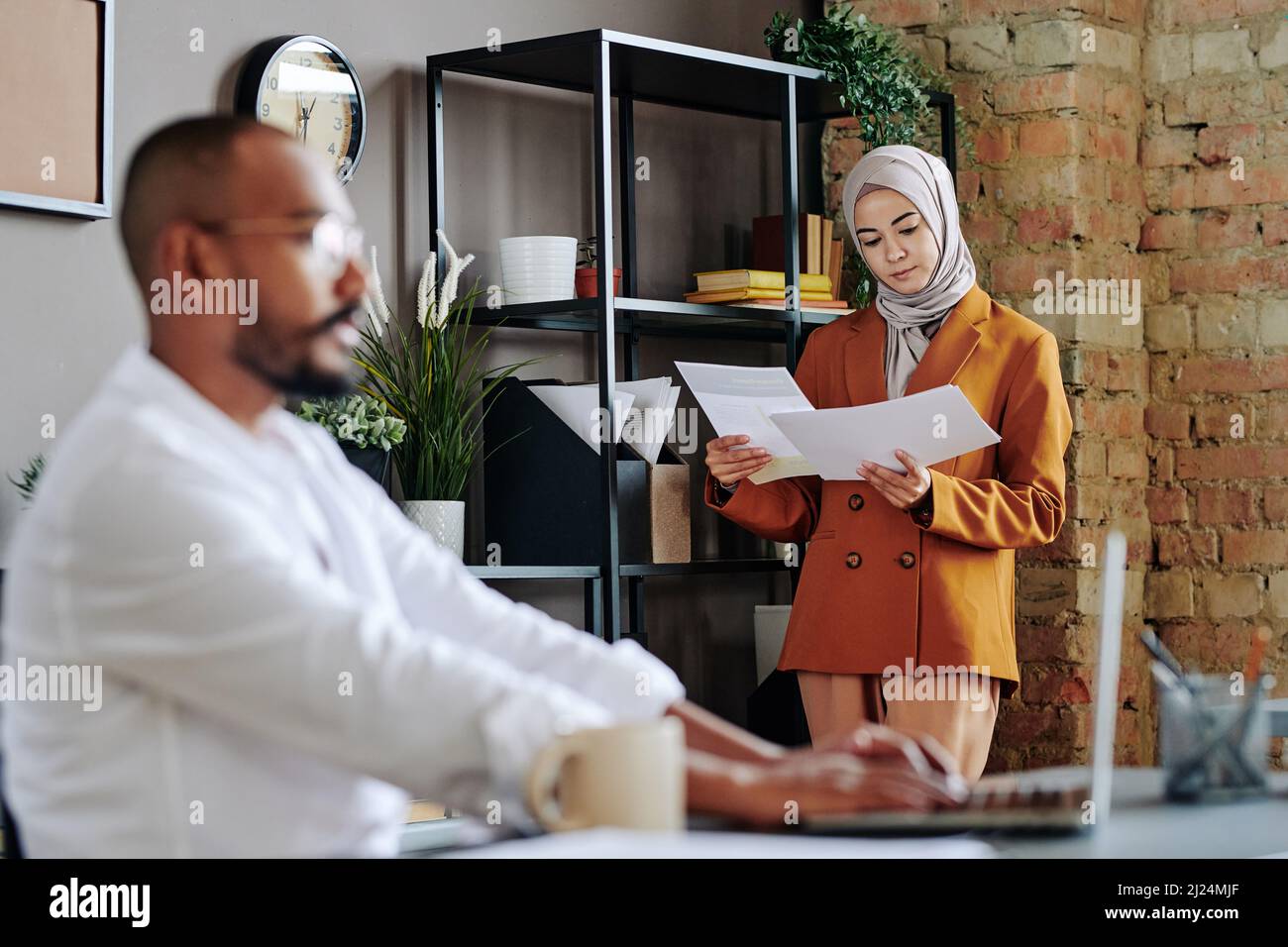 Female accountant and group with papers hi-res stock photography and ...