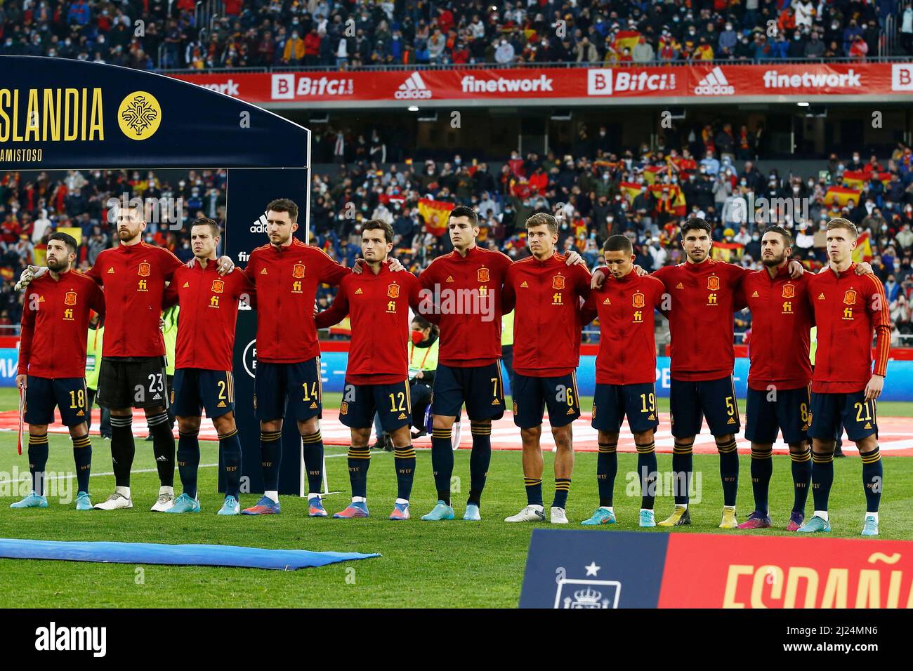 Spain team group line up esp hi-res stock photography and images - Alamy