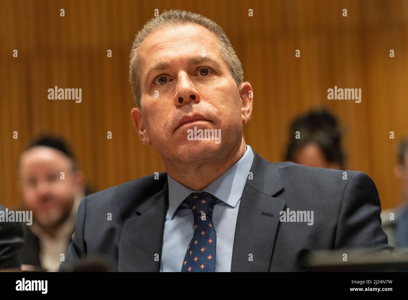 New York, NY - March 29, 2022: Gilad Erdan, Permanent Representative of ...