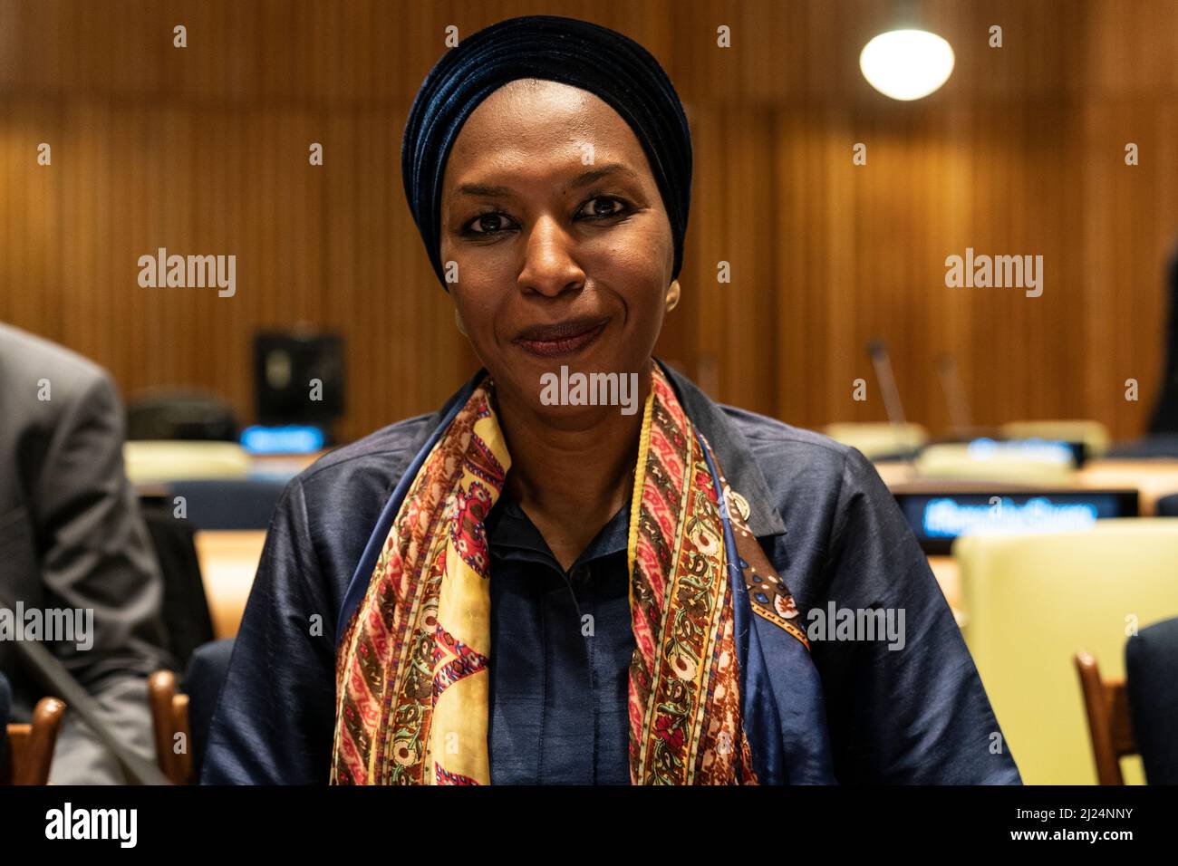 New York, NY - March 29, 2022: Fatima Mohammed, Permanent Observer of ...