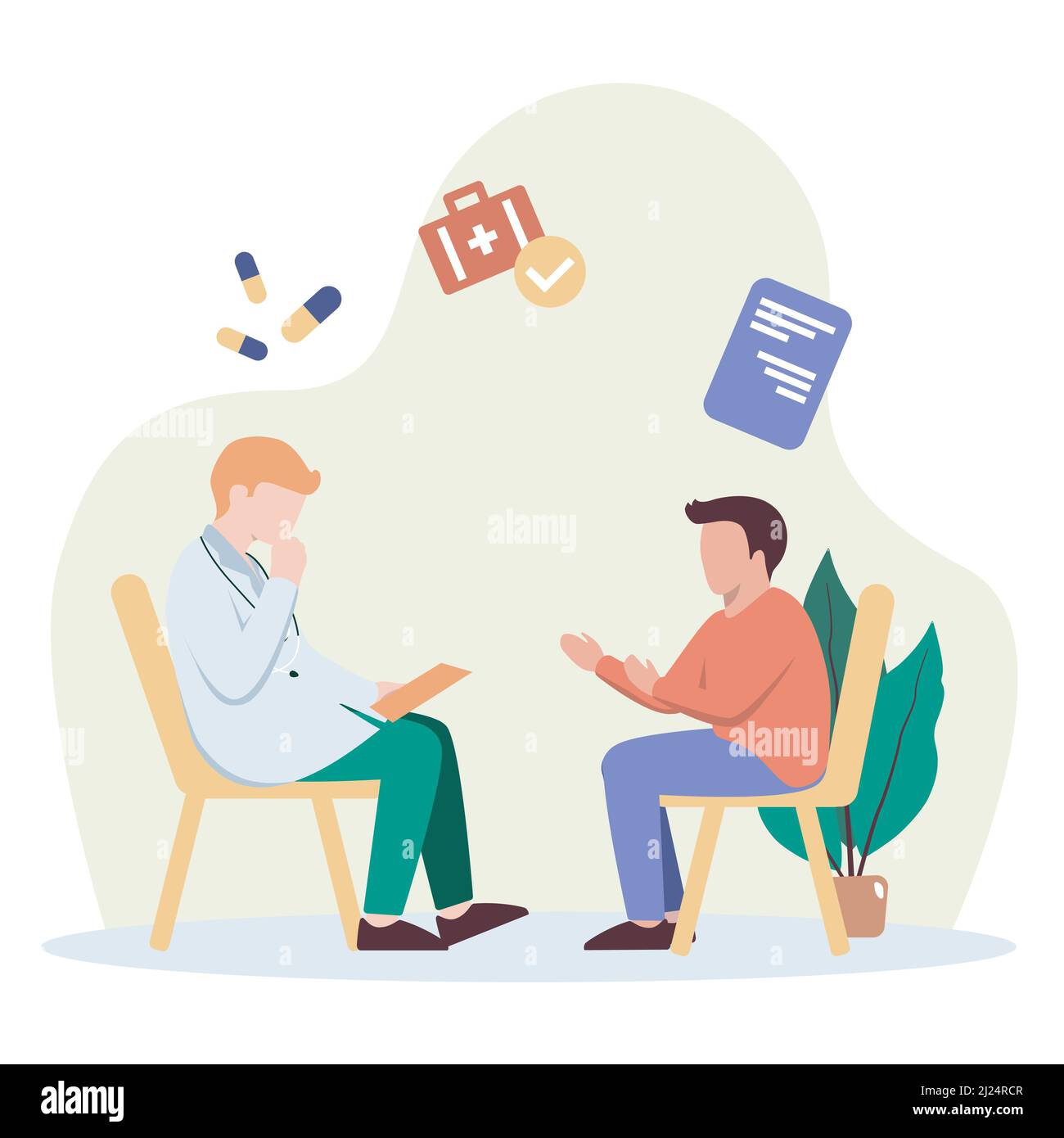 Doctor visit hospital Stock Vector Images - Alamy