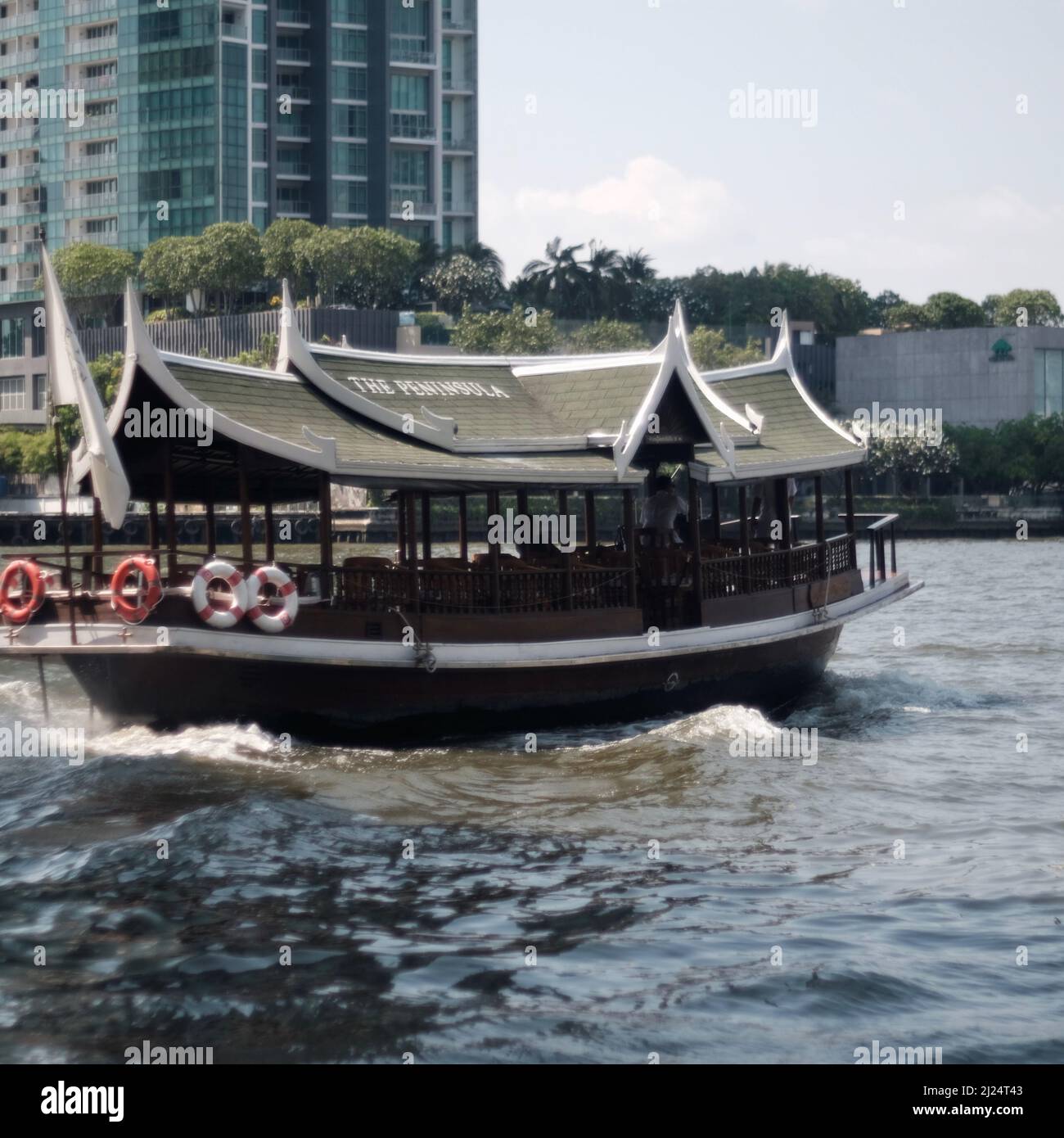 Peninsula Hotel Bangkok Shuttle Boat on the Chao Phraya River Bangkok ...
