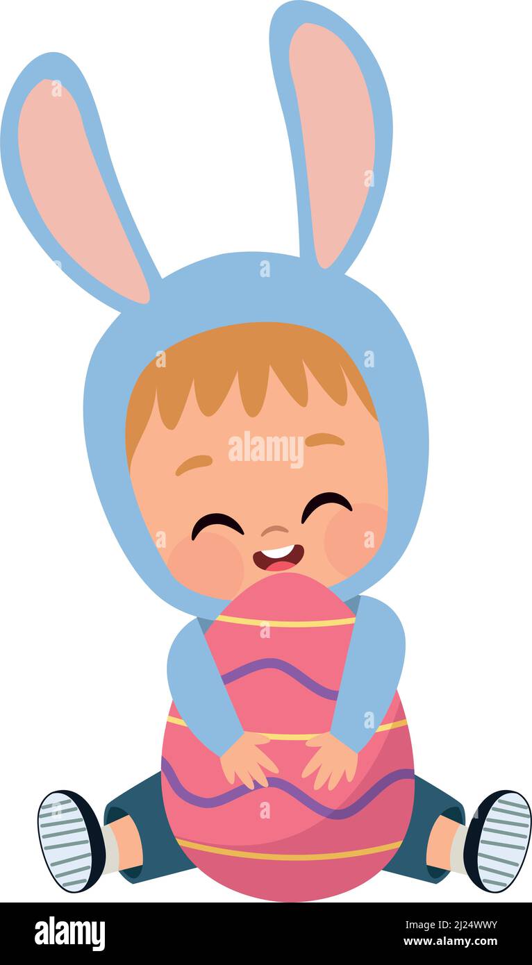 boy hugging easter egg Stock Vector Image & Art - Alamy