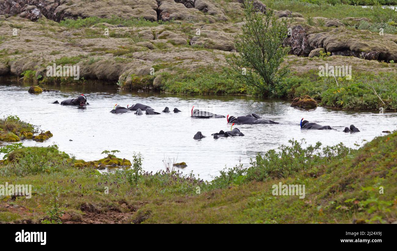 Thingvellir national park silfra rift hi-res stock photography and ...