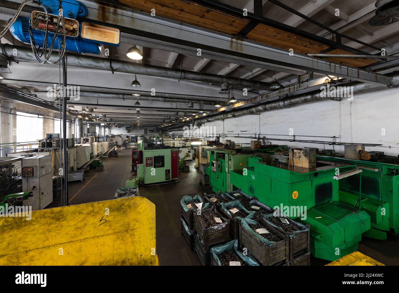 Photo of modern automatic automobile manufacturing workshop. Factory ...