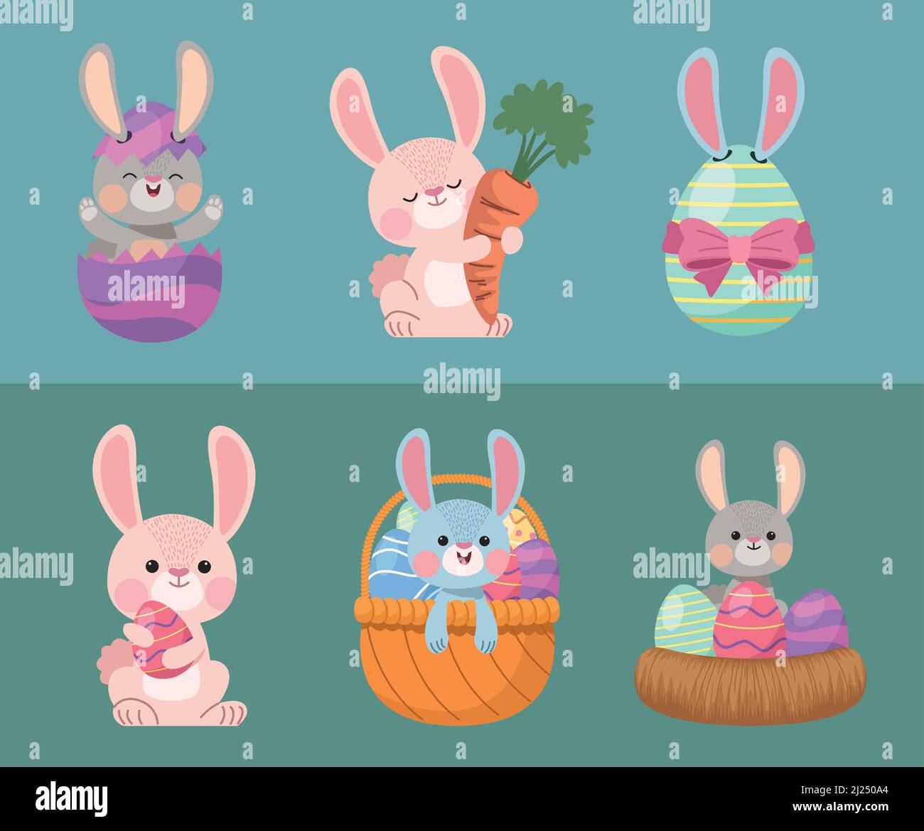 six easter season icons Stock Vector Image & Art - Alamy