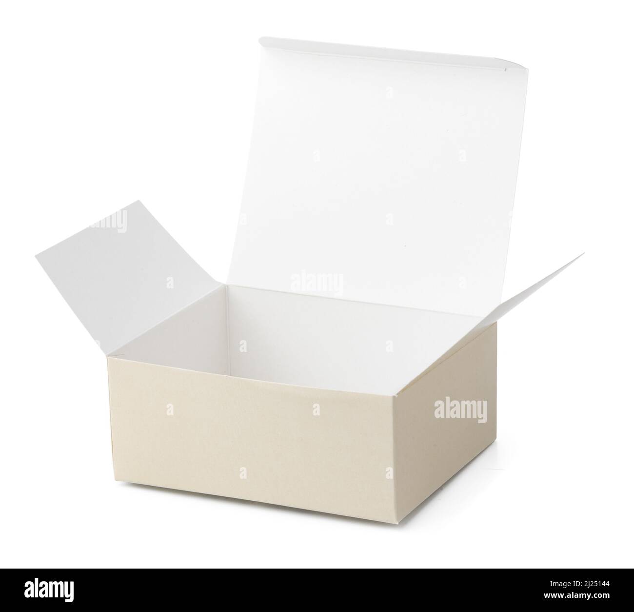 White gift box isolated on white background Stock Photo - Alamy