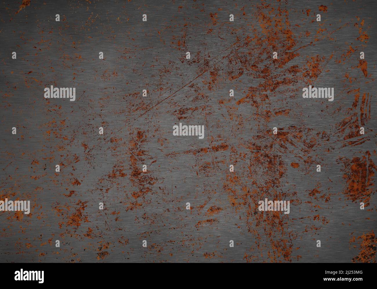 Background texture of old rusty corroded worn brushed silver, steel or ...