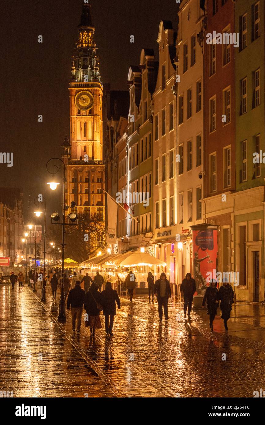 Gdansk at Night Stock Photo - Alamy