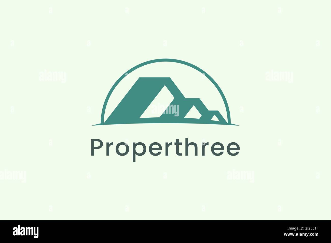 Modern home logo template in simple shape represents property or ...