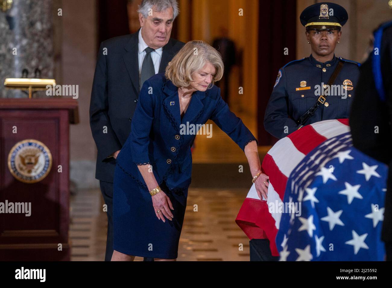 Republican Senator from Alaska Lisa Murkowski, with her husband Verne ...