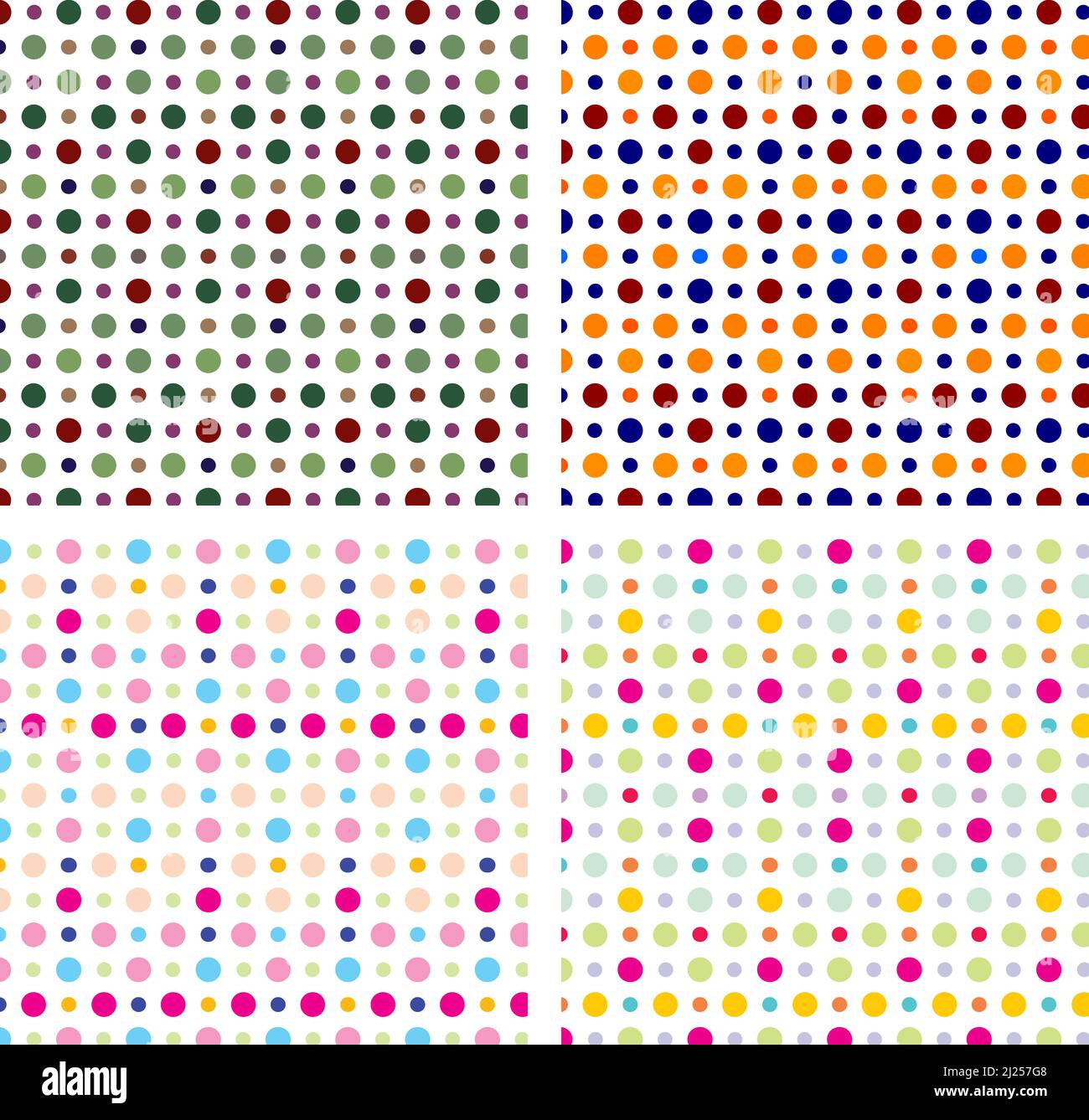 Colorful Dotted Pattern Design Set Stock Vector Image & Art - Alamy
