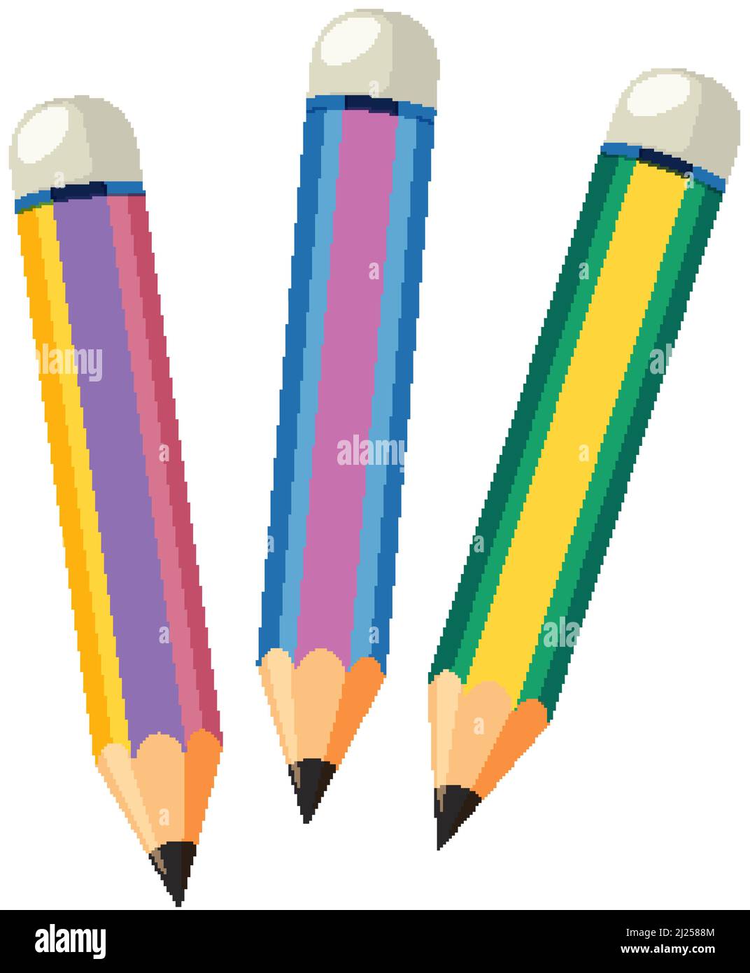 Coloured drawing pencil picture Stock Vector Images - Alamy