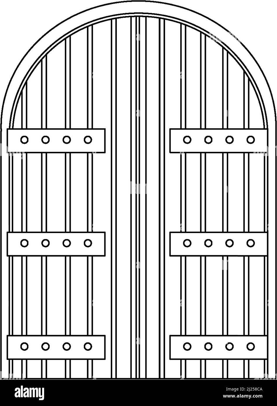 Door doodle outline for colouring illustration Stock Vector Image & Art ...