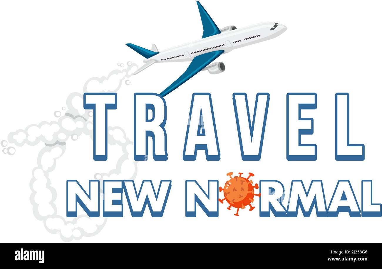 Travel new normal word logo design illustration Stock Vector Image ...