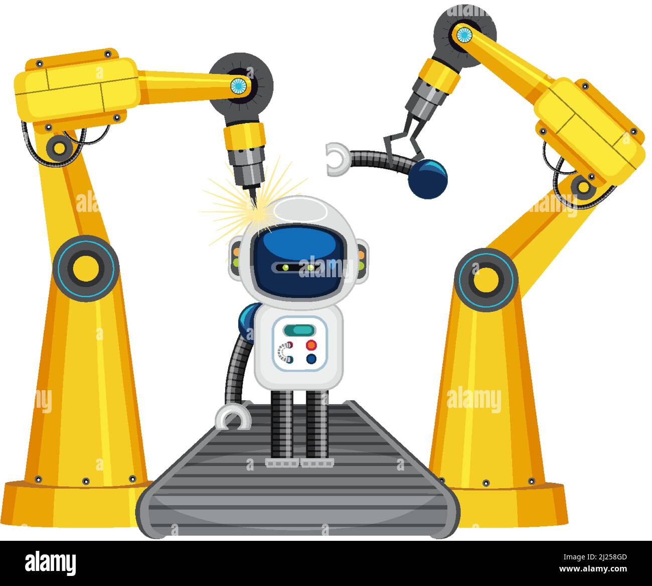 Robot automation industry concept illustration Stock Vector Image & Art ...