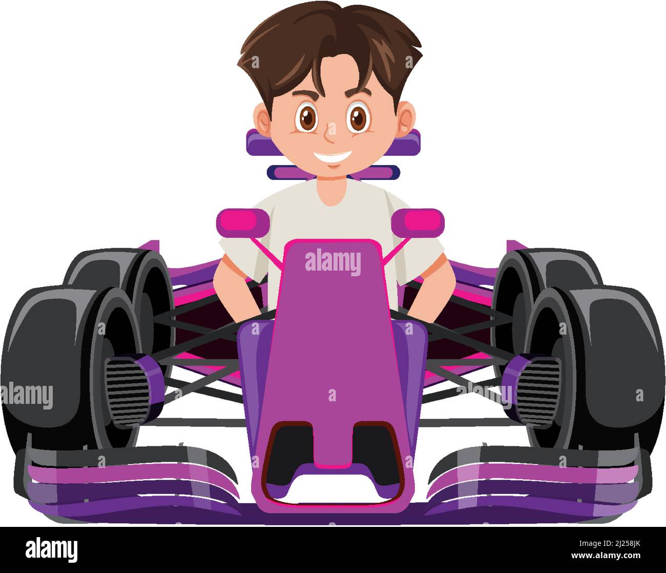 A man driving formula one racing car illustration Stock Vector Image ...
