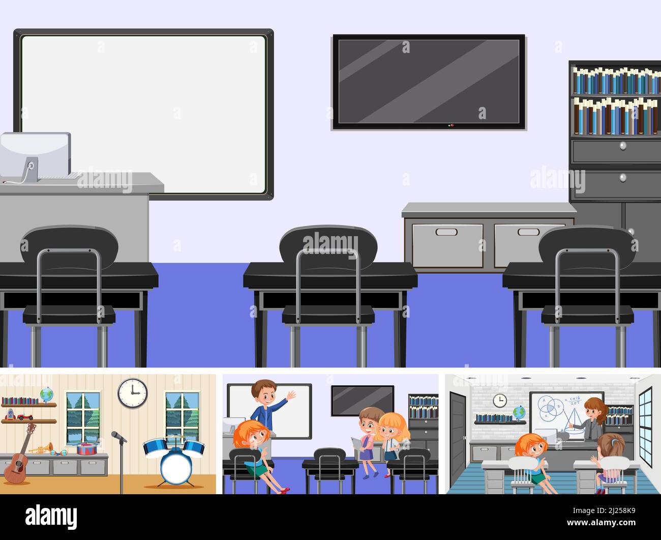 Secondary school classroom teacher Stock Vector Images - Alamy