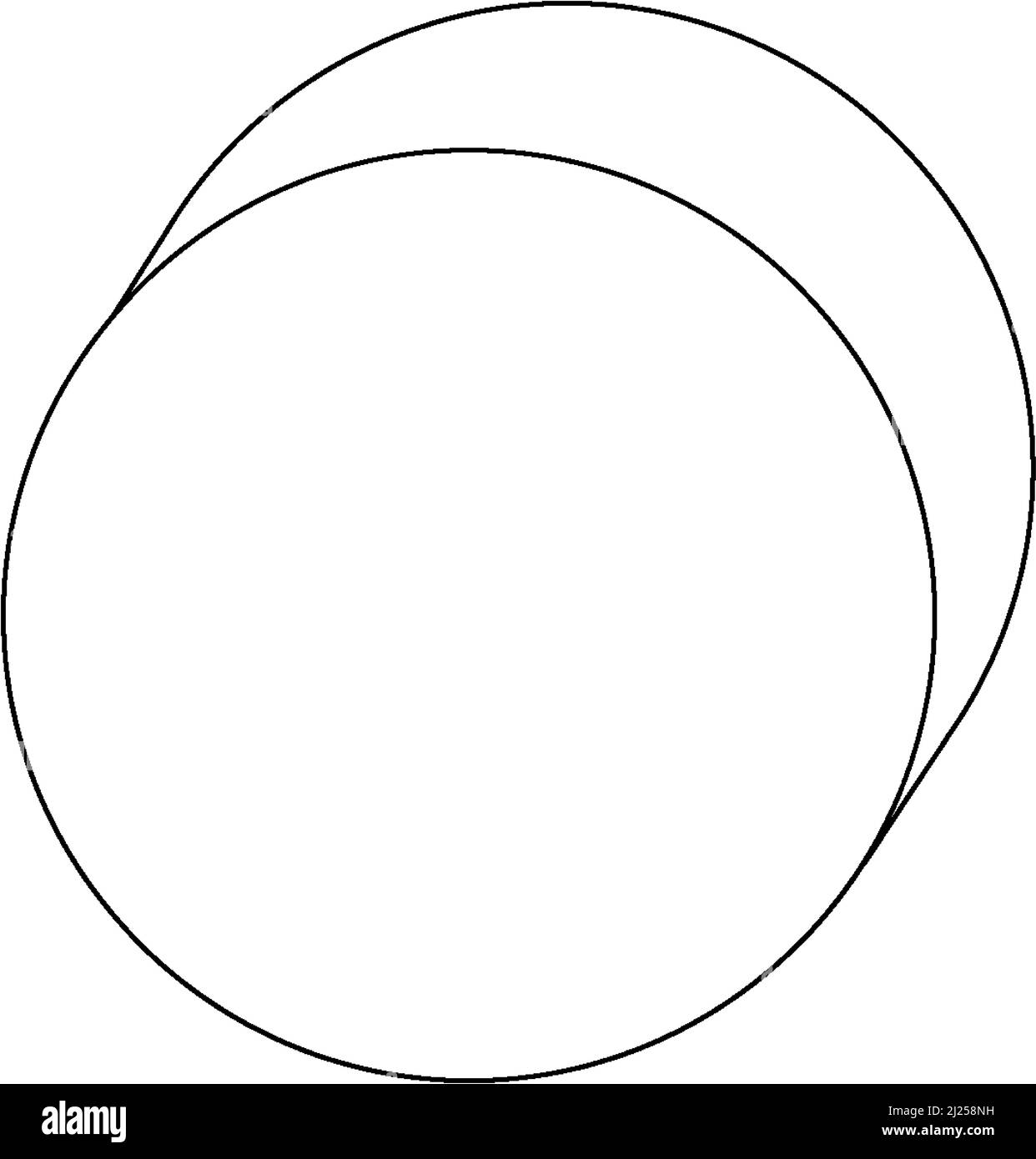 Circle shape doodle outline for colouring illustration Stock Vector ...