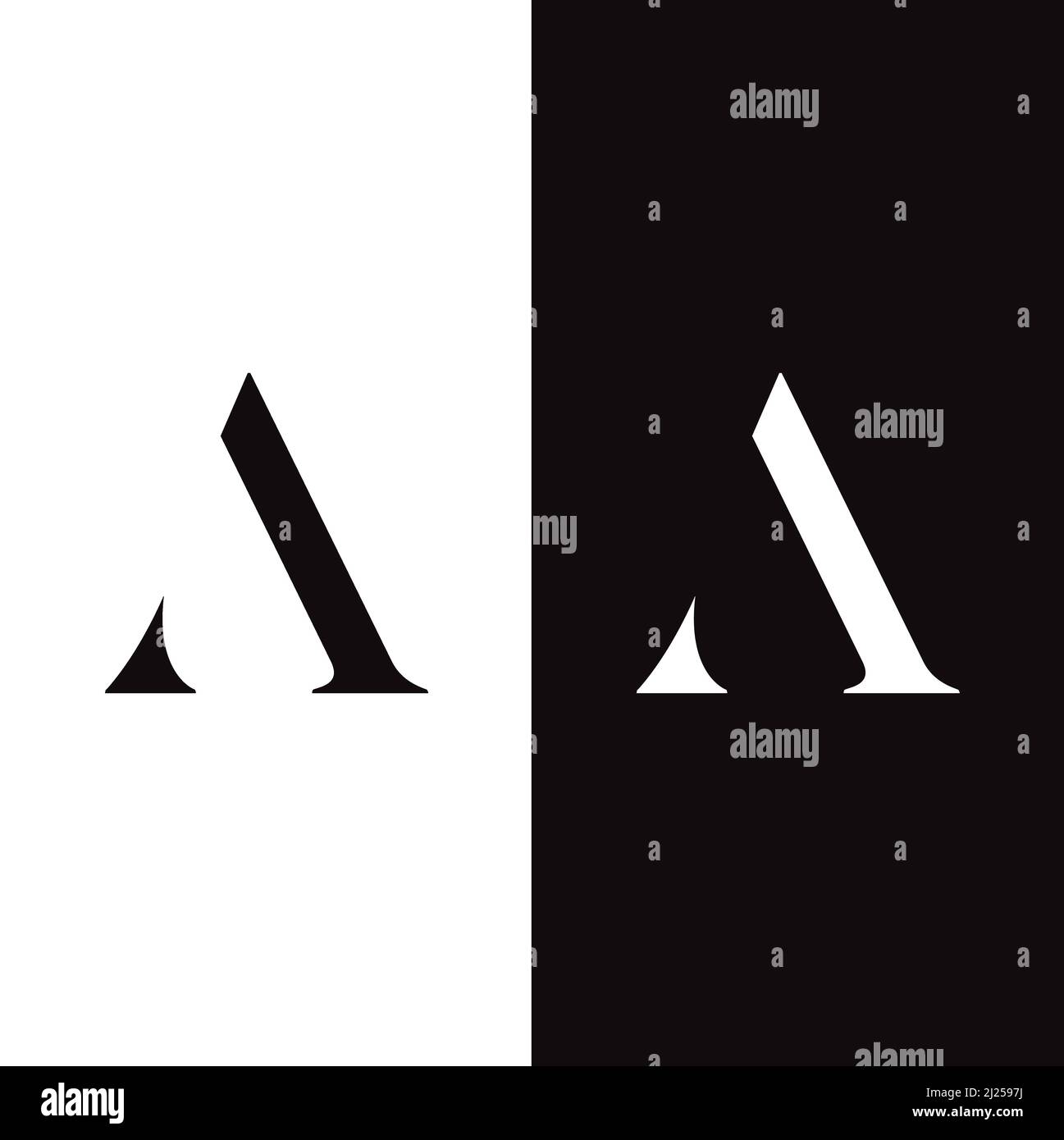 A letters Initial icons monogram vector inspiration logo design Stock ...