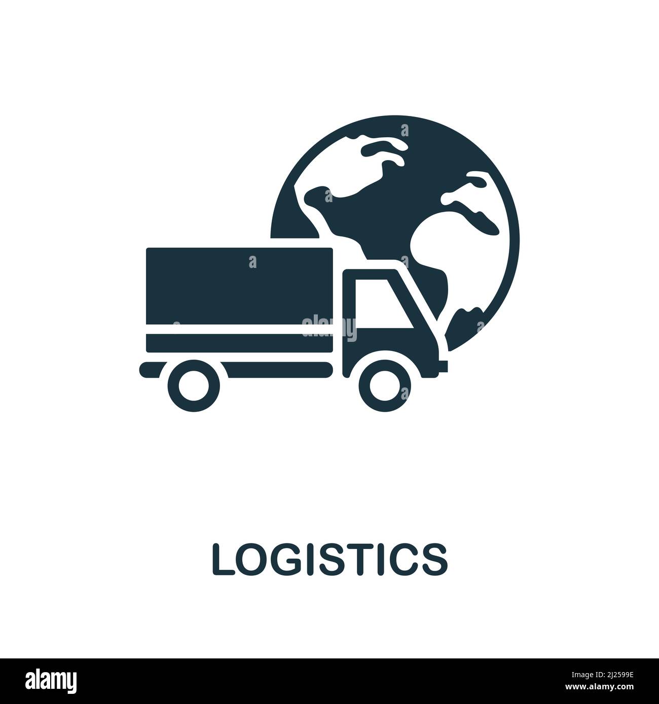 Logistics icon. Monochrome simple Logistics icon for templates, web ...