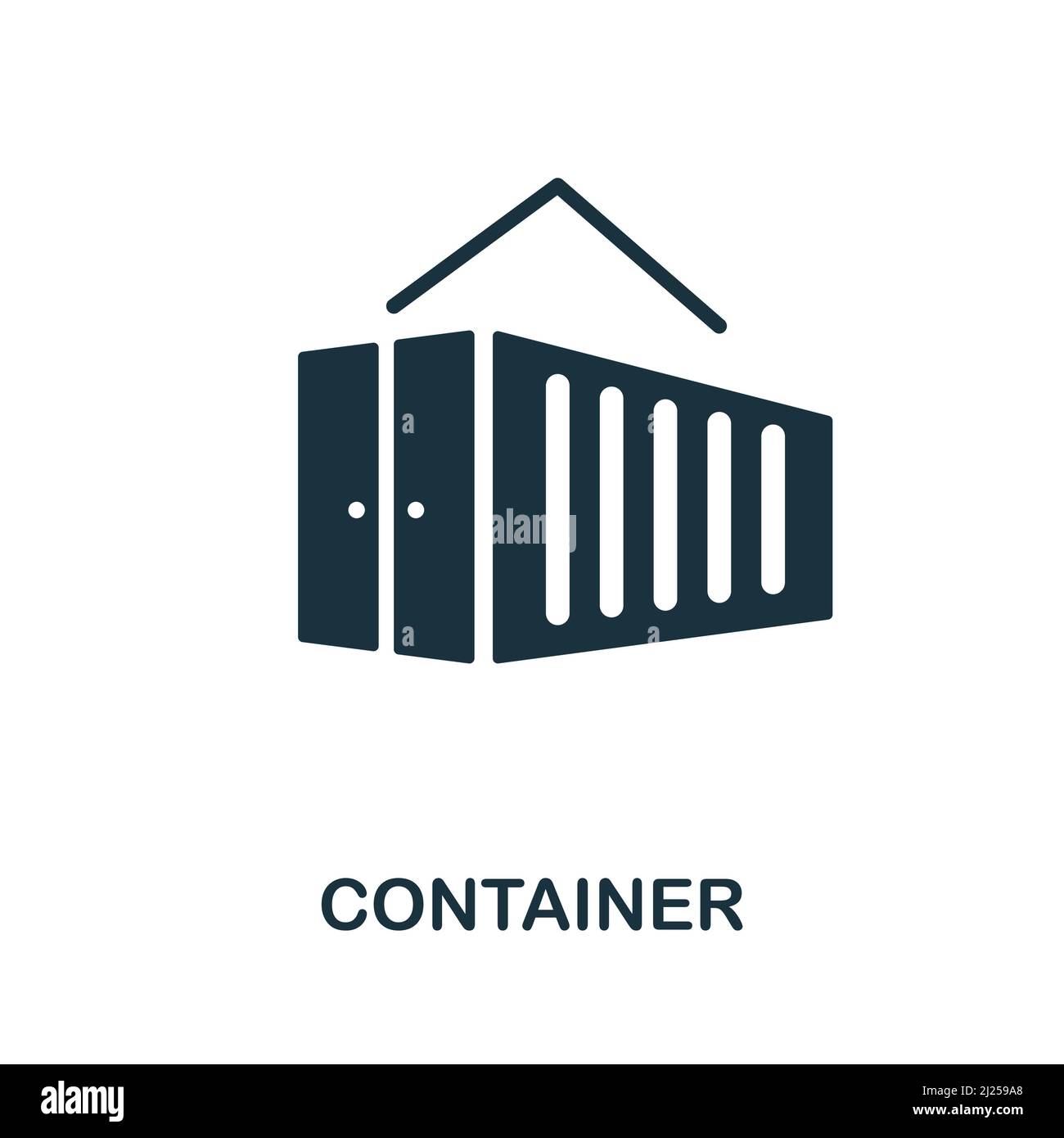 Container Icon Monochrome Simple Container Icon For Templates Web Design And Infographics