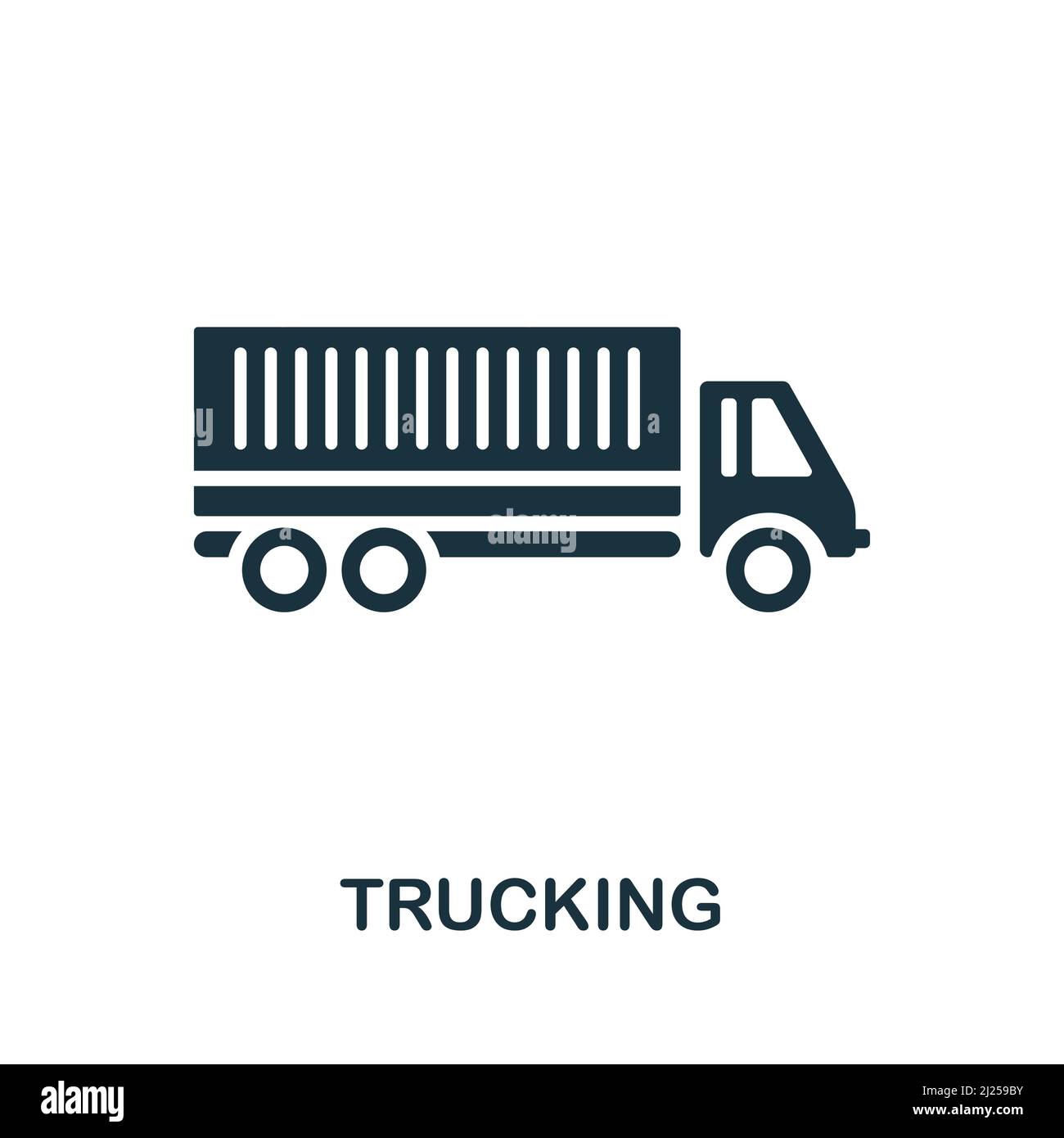 Trucking icon. Monochrome simple Trucking icon for templates, web ...