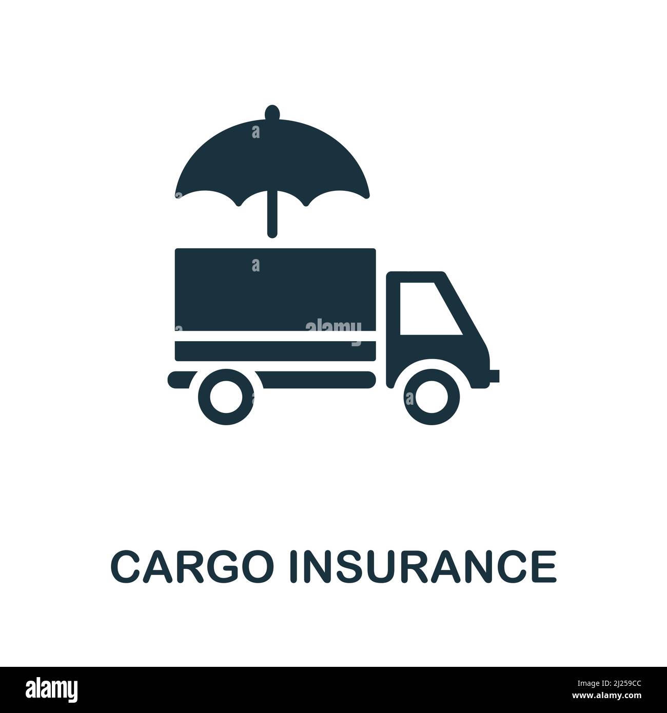 Cargo Insurance icon. Monochrome simple Cargo Insurance icon for ...