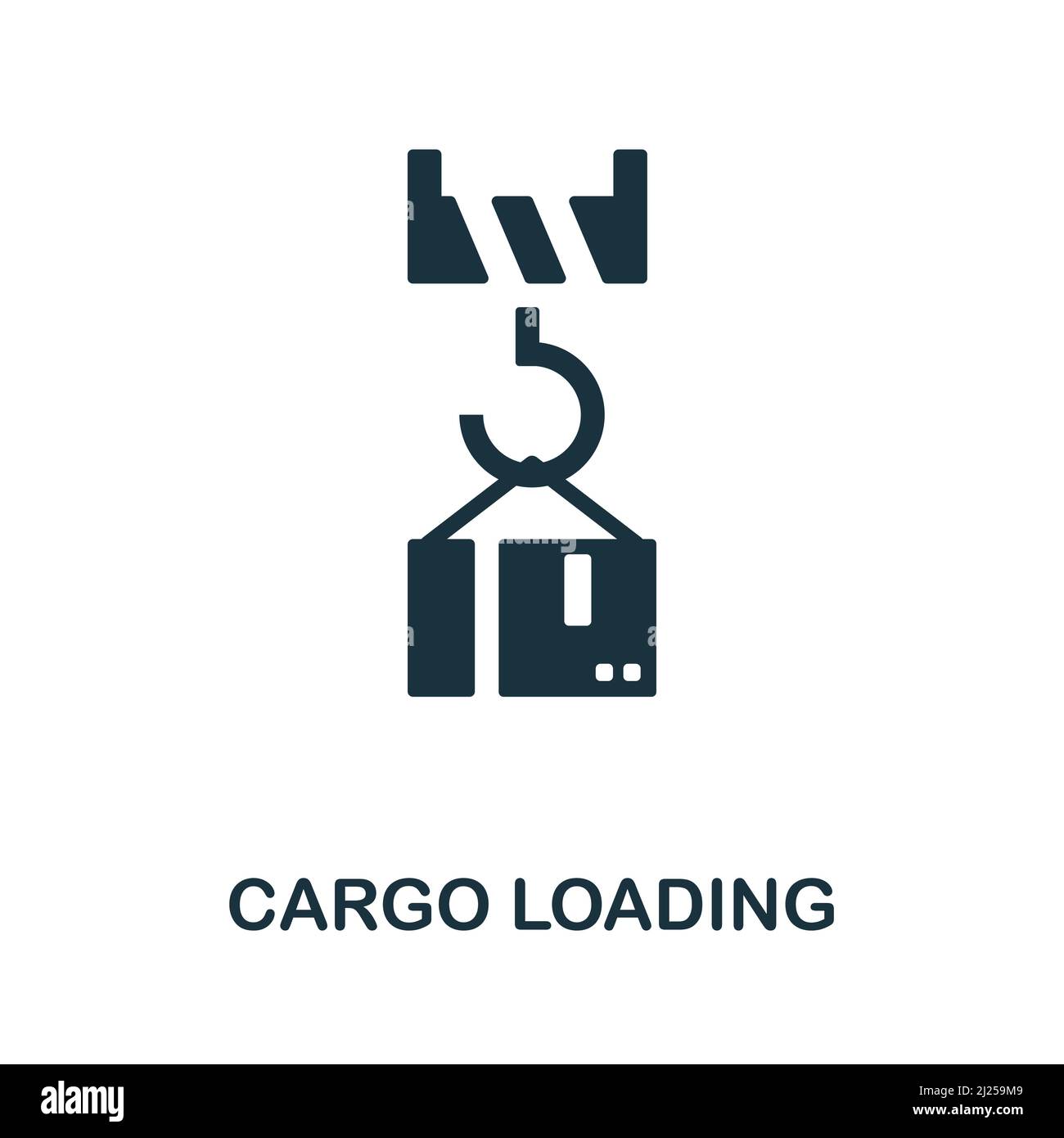 Cargo Loading icon. Monochrome simple Cargo Loading icon for templates ...