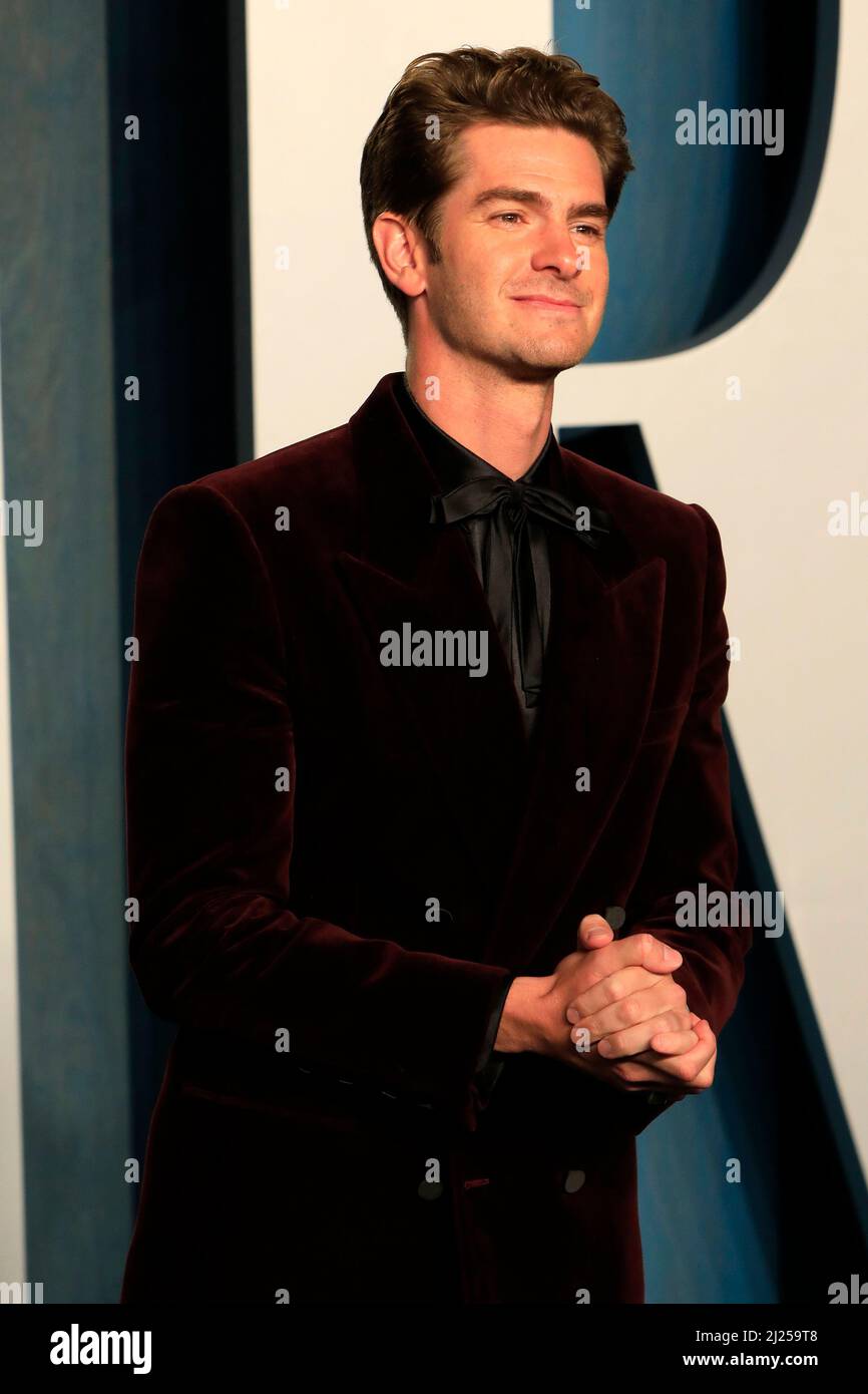 LOS ANGELES - MAR 27: Andrew Garfield at the Vanity Fair Oscar Party at ...