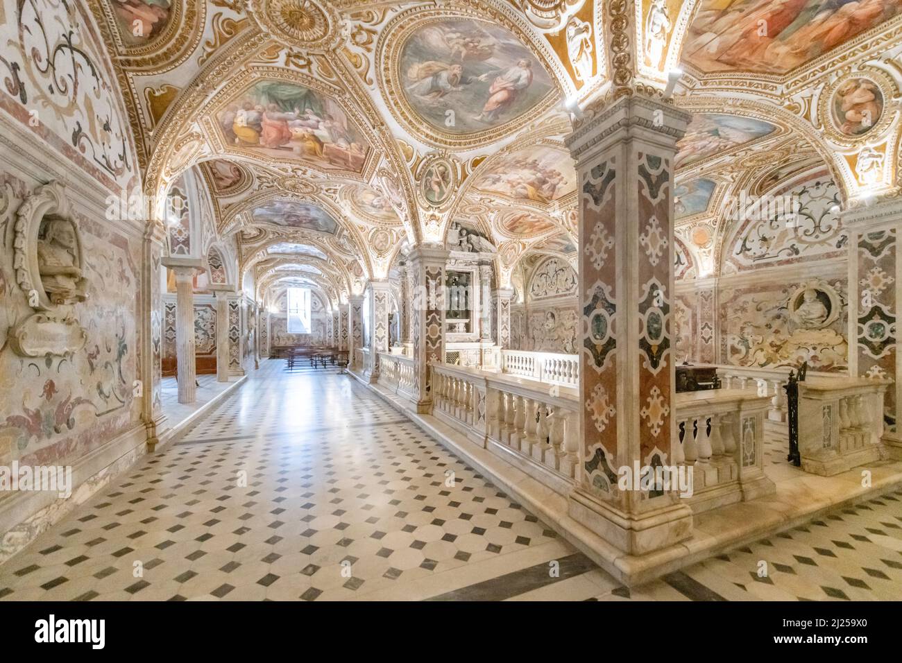 The Baroque Crypt which has kept the remains of San Matteo since 1080 ...