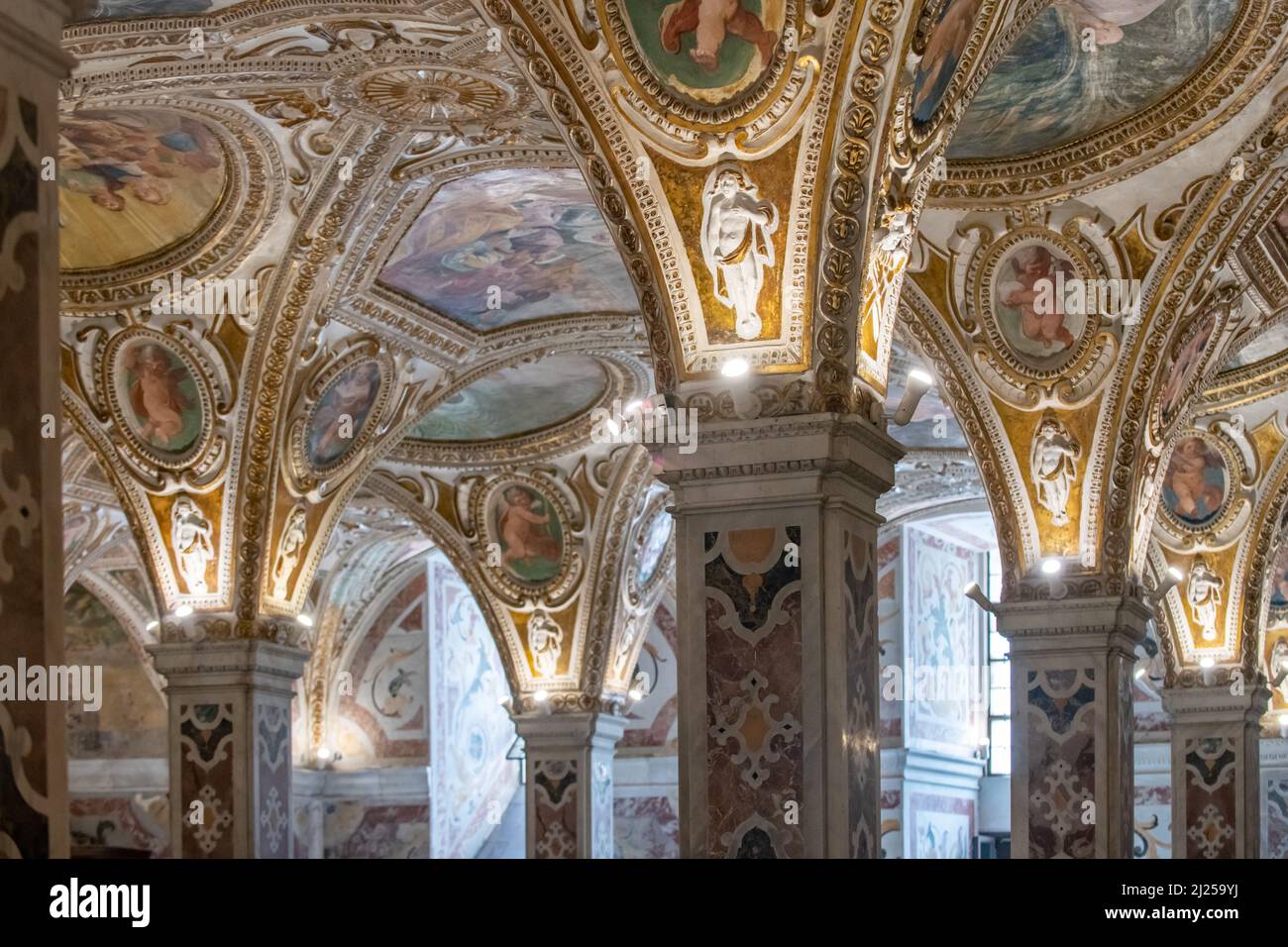 The Baroque Crypt which has kept the remains of San Matteo since 1080 ...