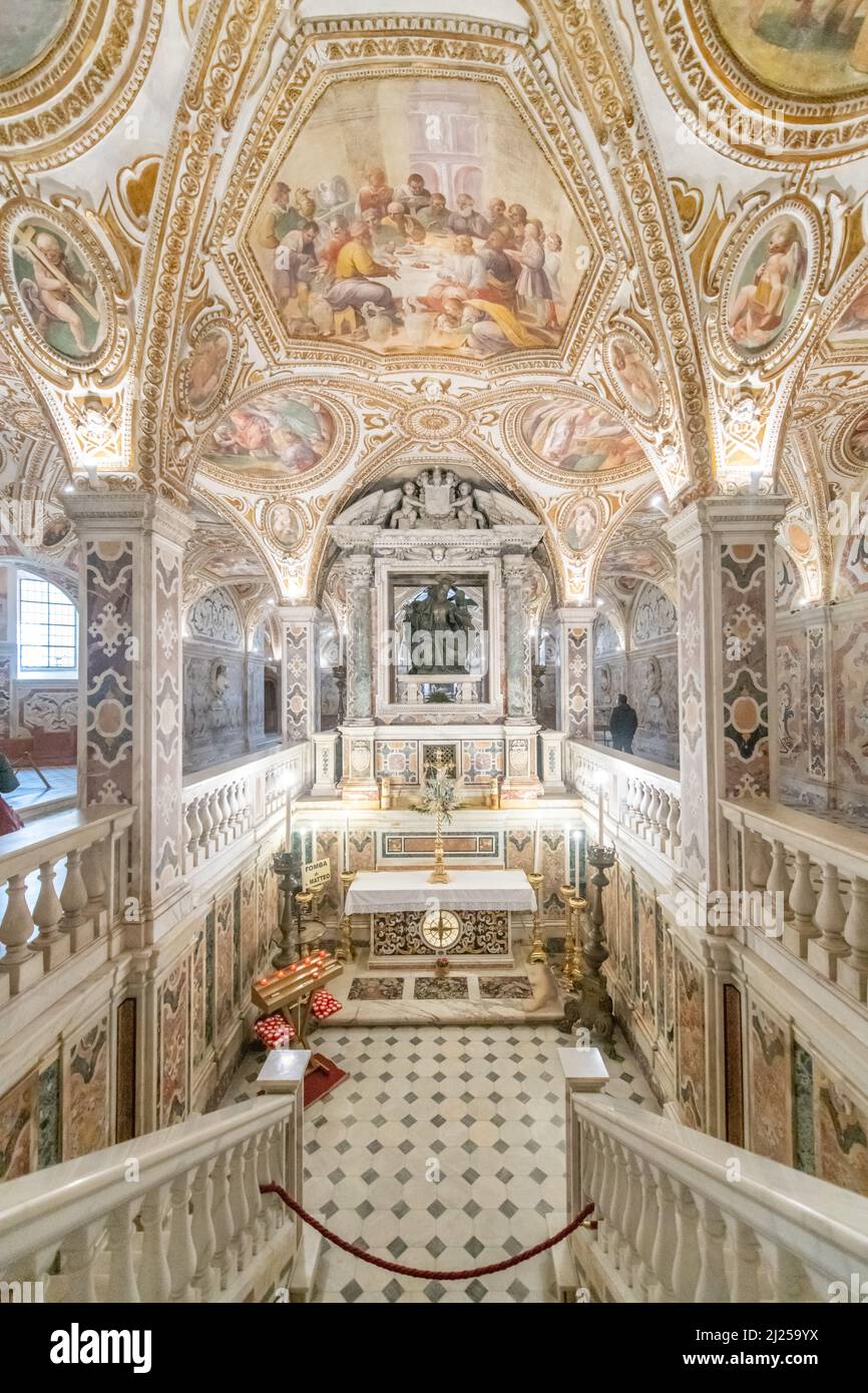 The Baroque Crypt which has kept the remains of San Matteo since 1080 ...