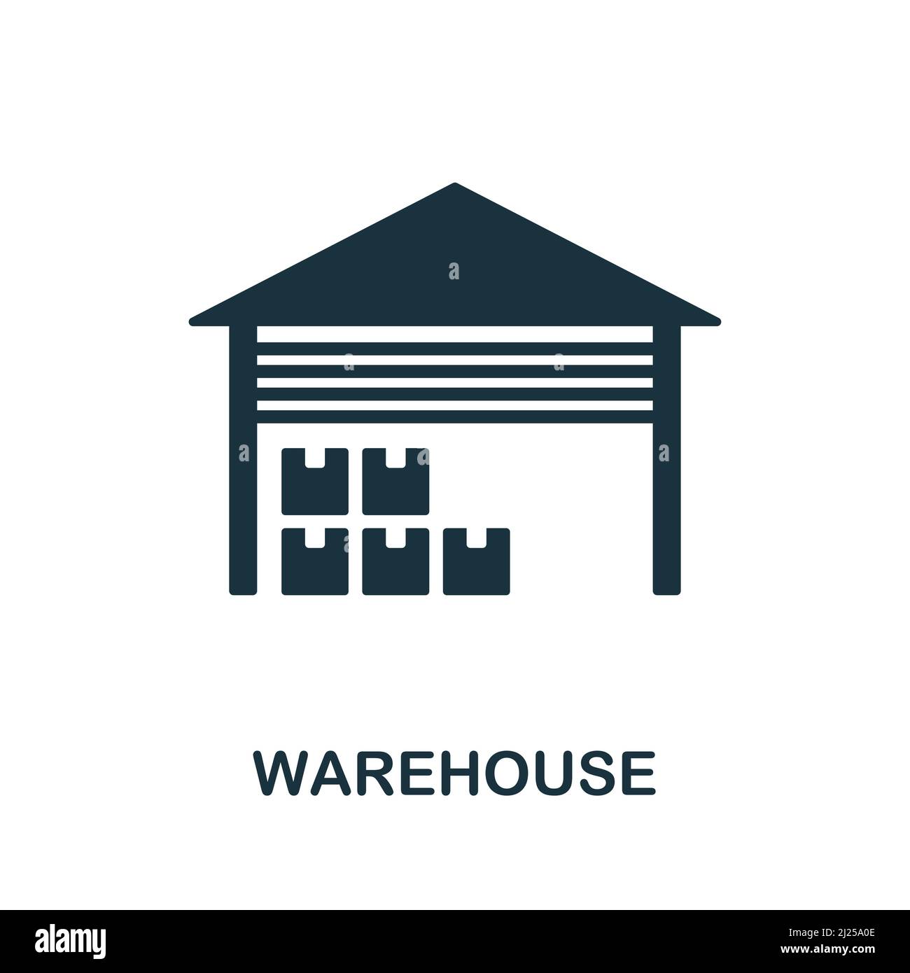 Warehouse icon. Monochrome simple Warehouse icon for templates, web ...