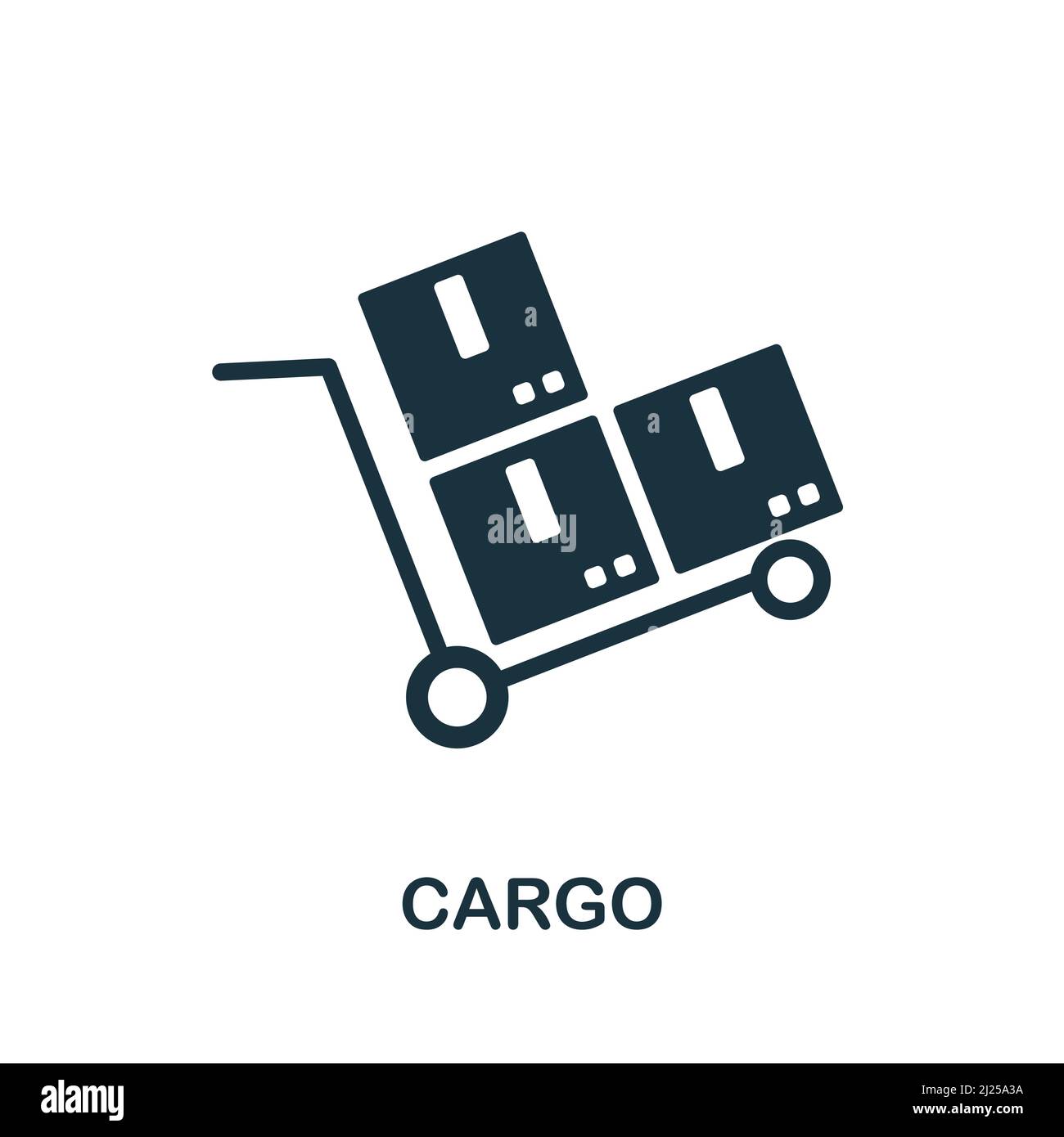 Cargo icon. Monochrome simple Cargo icon for templates, web design and ...