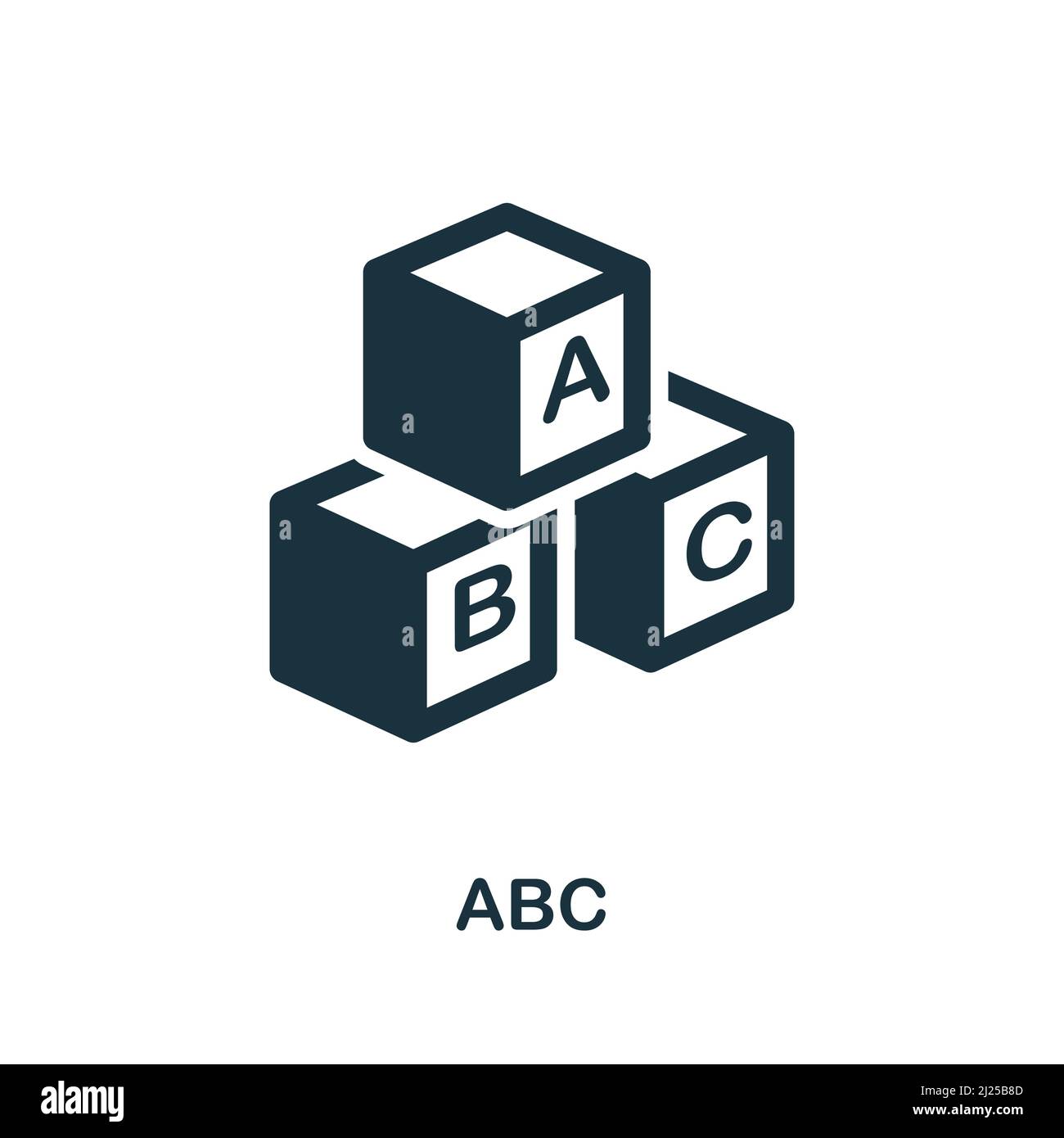 Abc icon. Monochrome simple Abc icon for templates, web design and ...