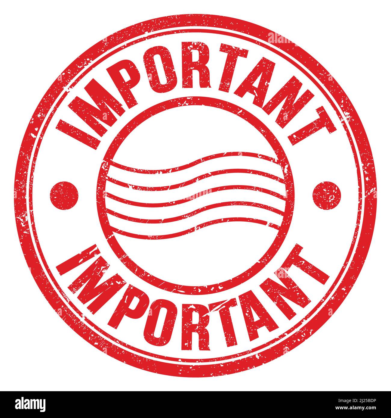 IMPORTANT word written on red round postal stamp sign Stock Photo - Alamy