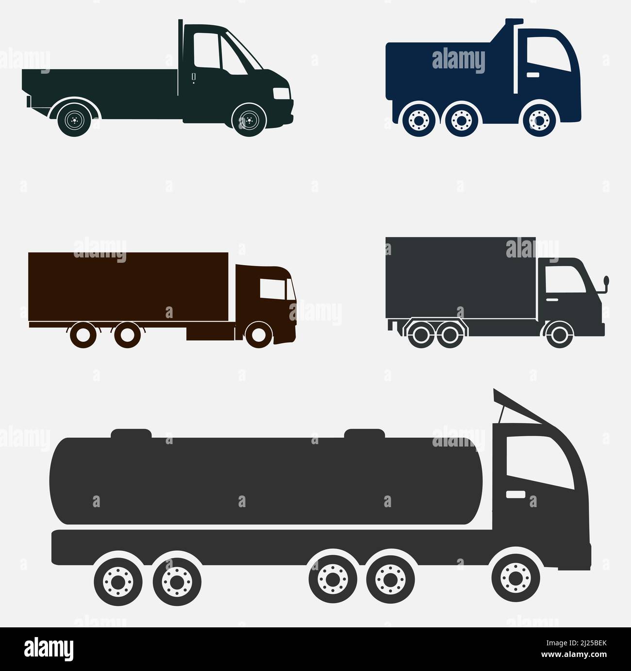 Heavy Transport Vehicles Icon Set Stock Vector Image & Art - Alamy