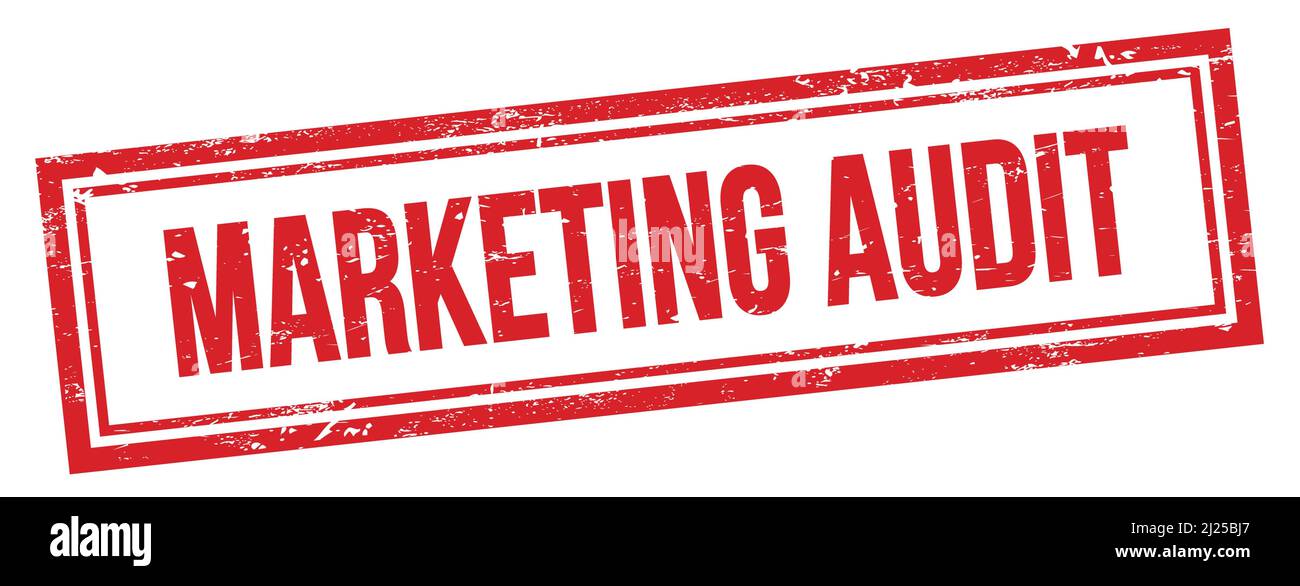 MARKETING AUDIT text on red grungy vintage rectangle stamp Stock Photo ...