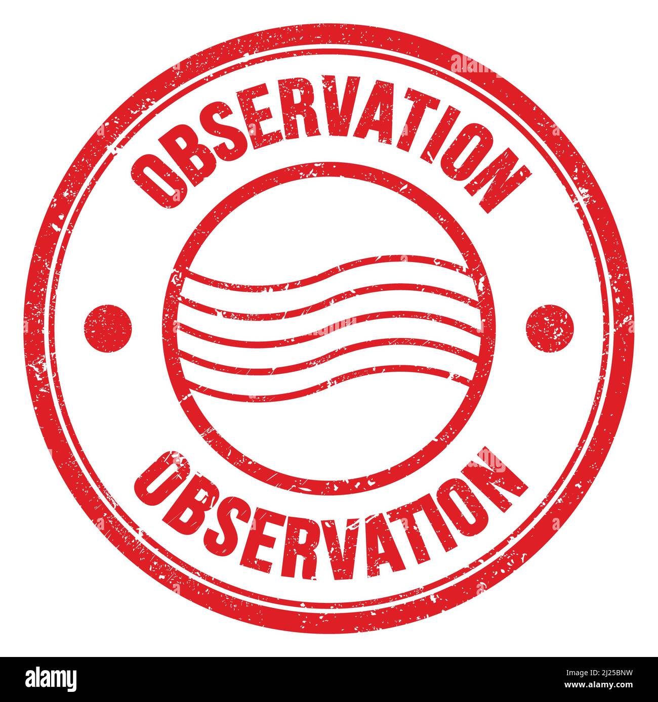 OBSERVATION word written on red round postal stamp sign Stock Photo - Alamy
