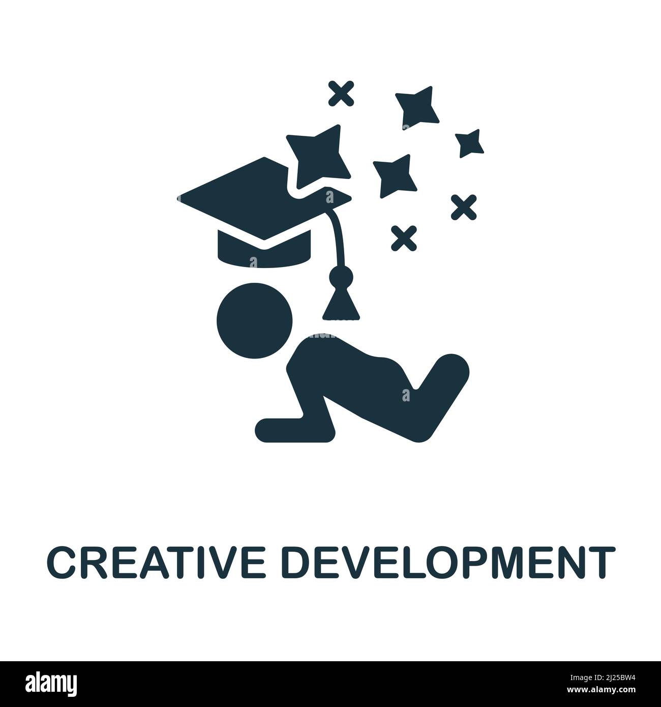 Creative Development icon. Monochrome simple Creative Development icon ...