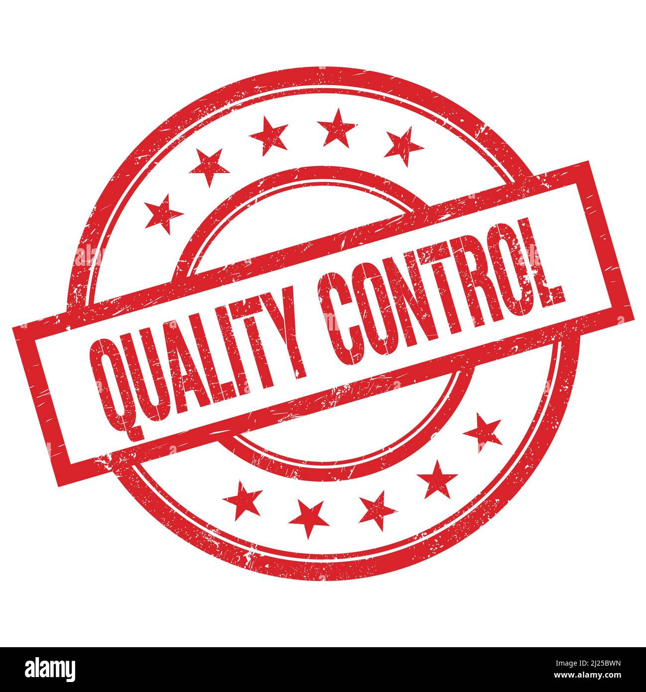 QUALITY CONTROL text written on red round vintage rubber stamp Stock ...