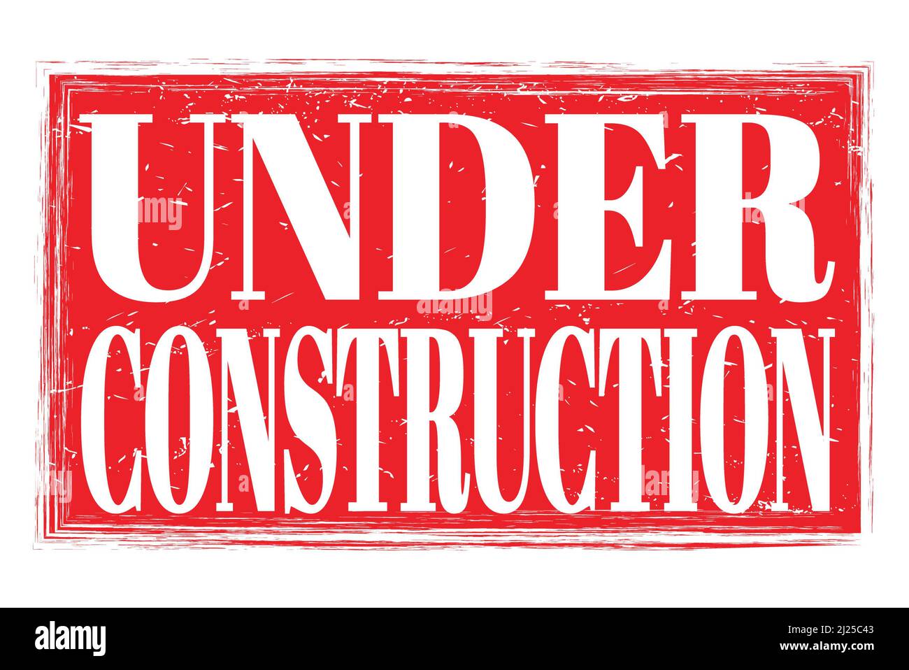 UNDER CONSTRUCTION, words written on red grungy stamp sign Stock Photo ...