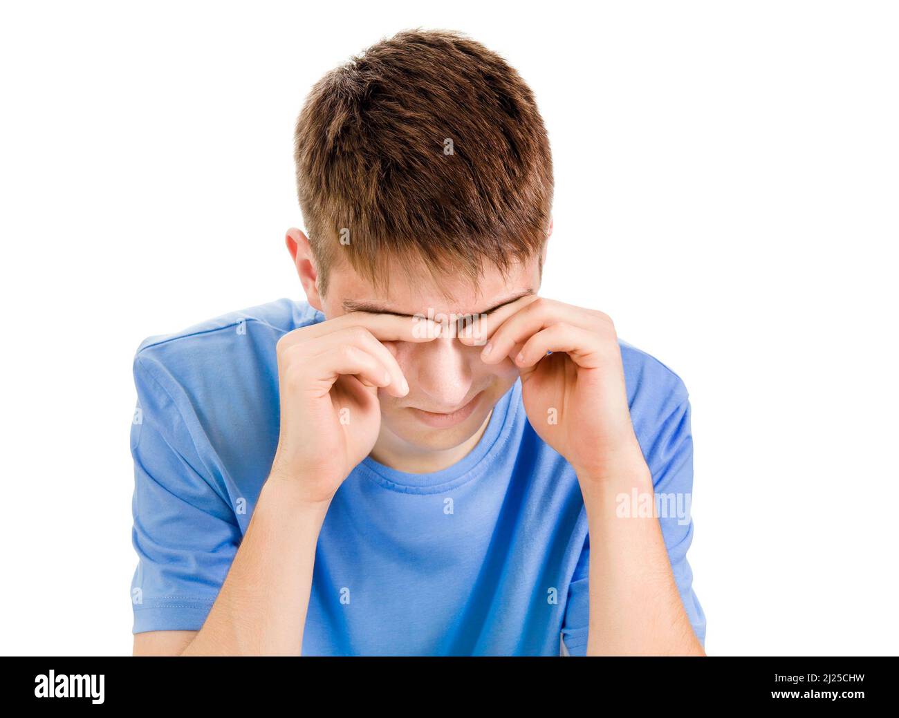 Cheerless unhappy man crying hi-res stock photography and images - Alamy