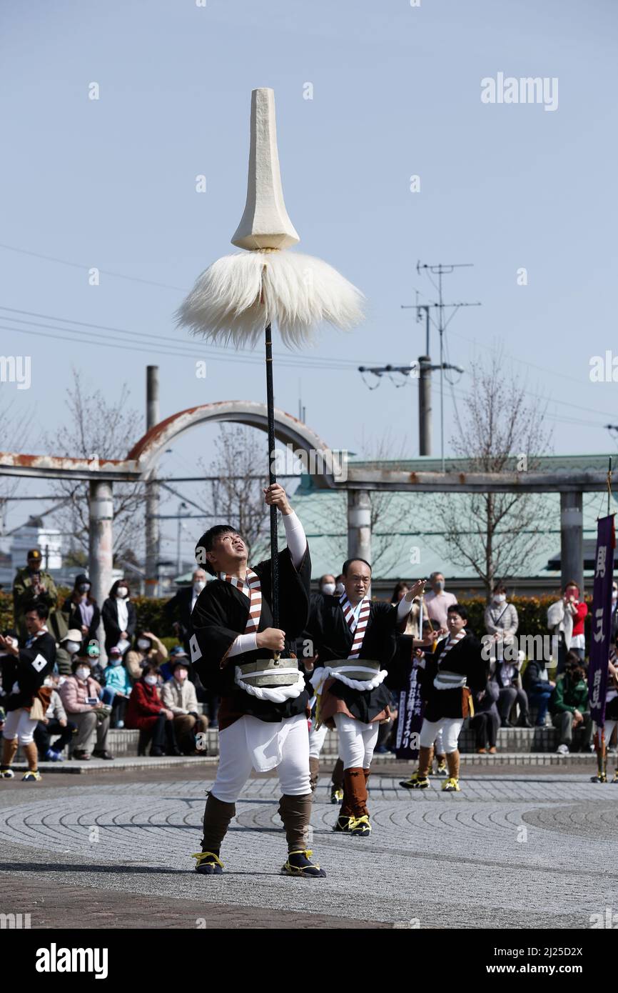 iida, nagano, japan, 2022/27/03, participants in the famous festival ...