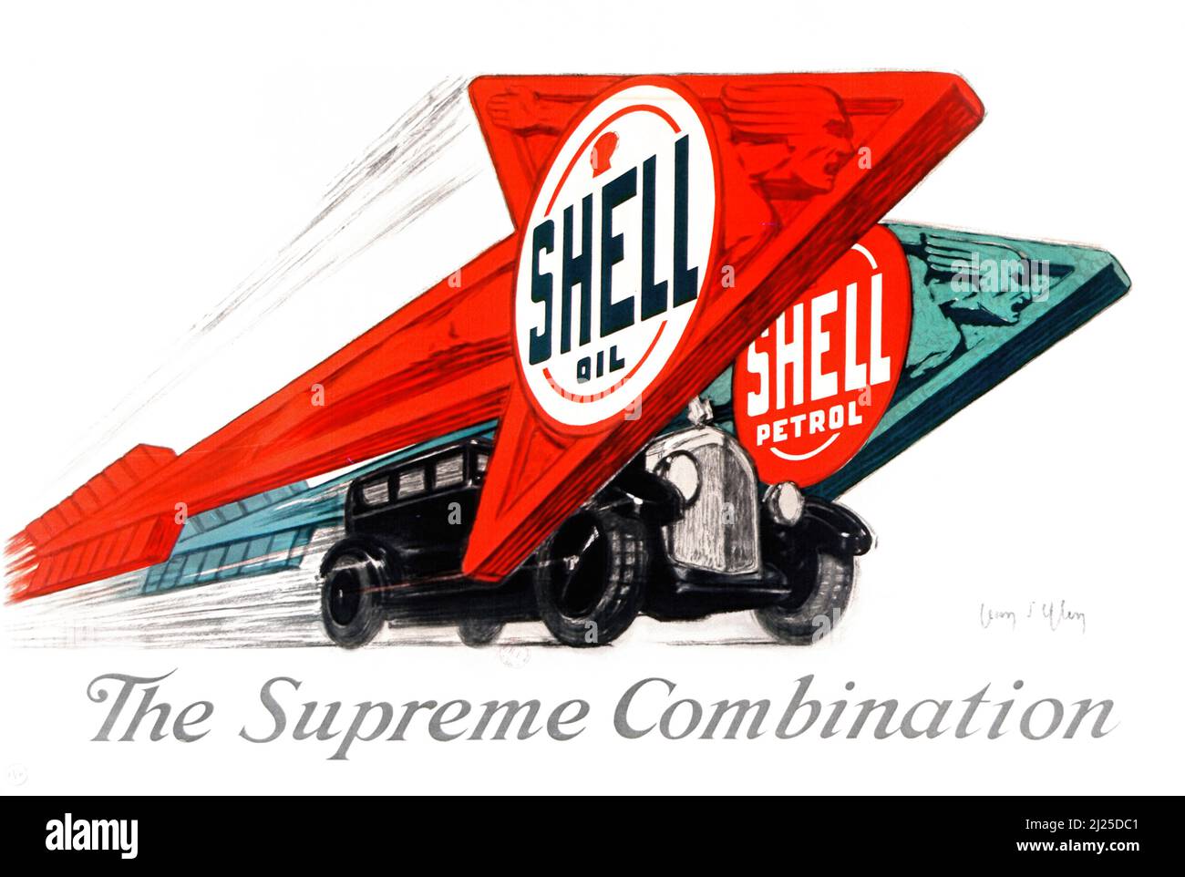 Shell oil advertising Cut Out Stock Images & Pictures - Alamy