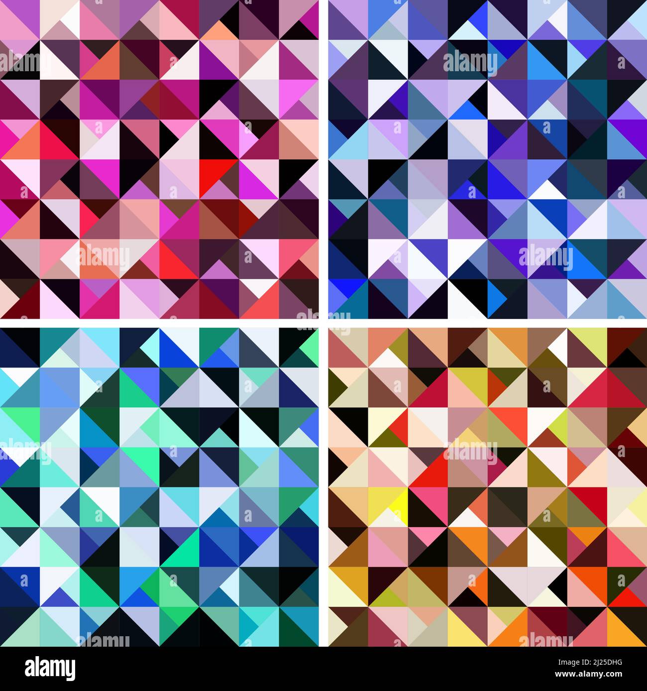 Geometric Multicolored Mosaic Tiles Pattern Background Stock Vector ...