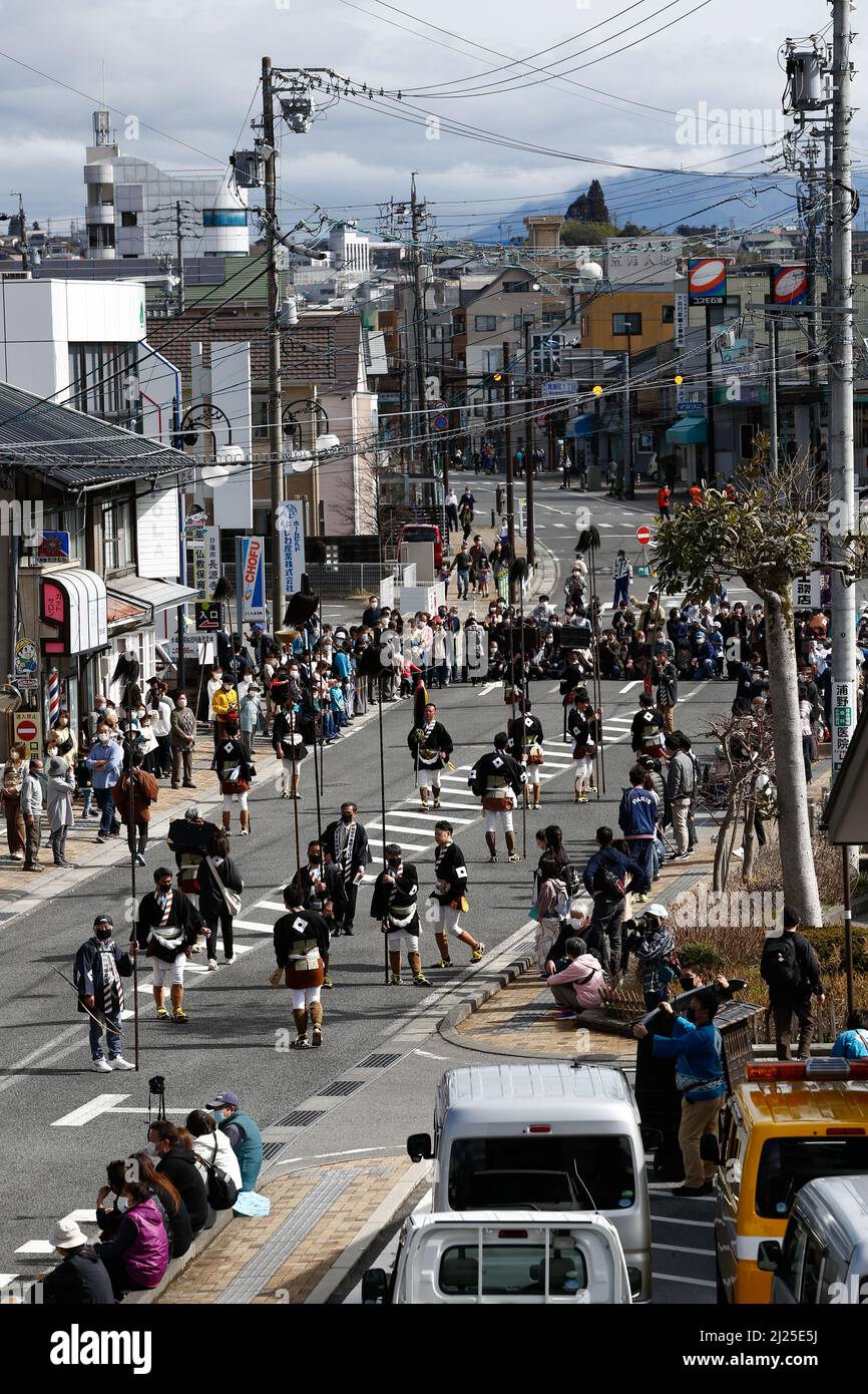 iida, nagano, japan, 2022/27/03, participants in the famous festival ...