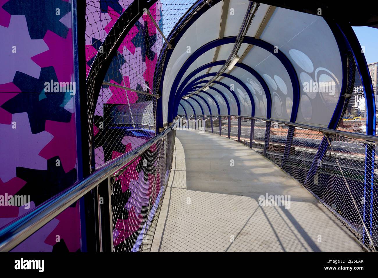 The bridge from the car park to Selfridges in :Birmingham Bullring and ...