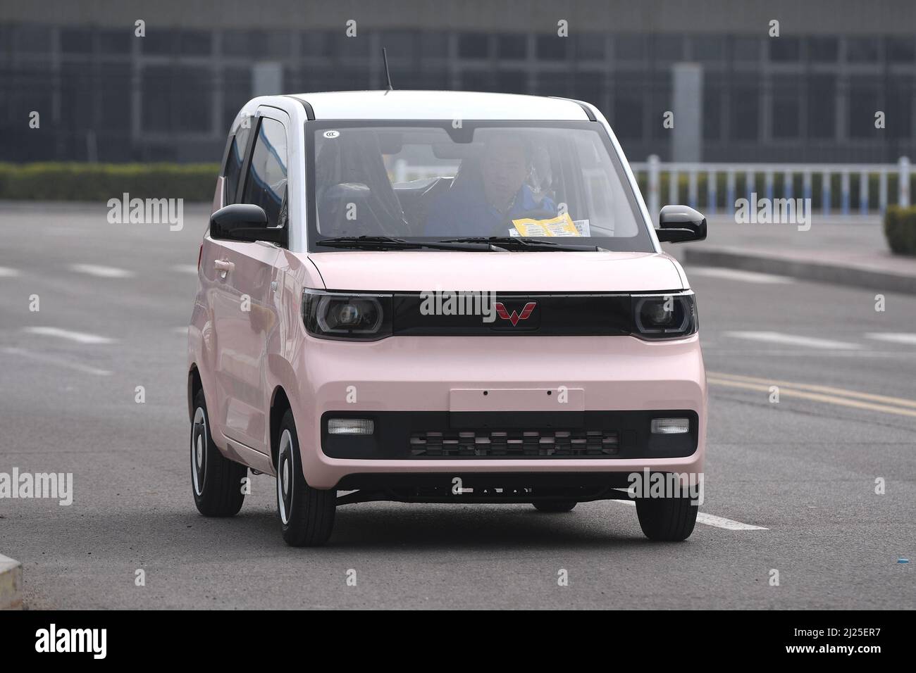 QINGDAO, CHINA - MARCH 30, 2022 - A new energy vehicle is seen at the ...